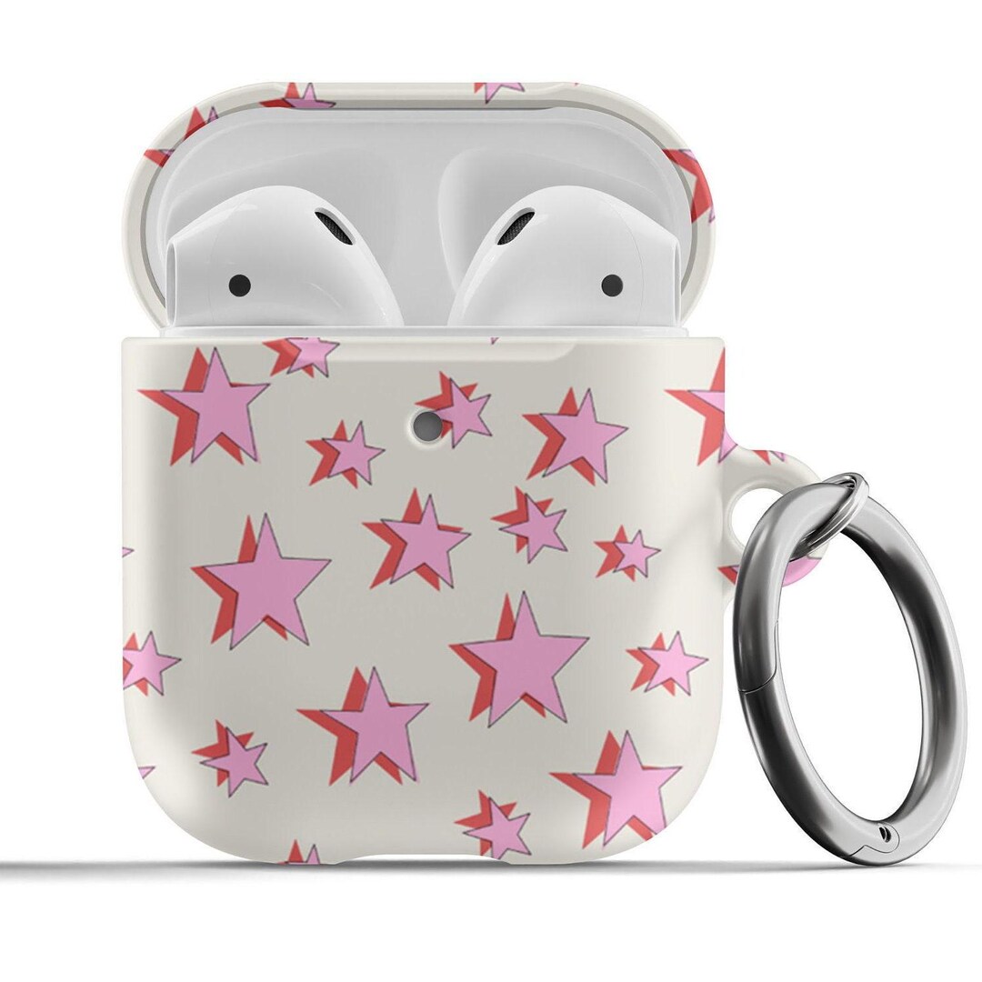 Star AirPod Case, Cute AirPod Pro Case With Pink and Red Stars and ...
