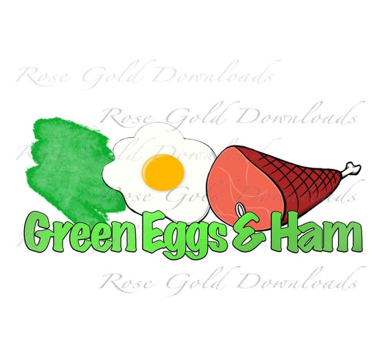 Green Eggs and Ham PNG Dr Seuss Read Across America Sam I - Etsy