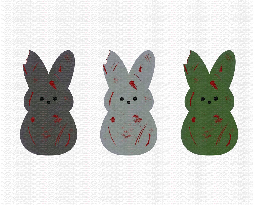 Zombie Bunny PNG, Horror Easter Picture, Digital Download for Easter # ...