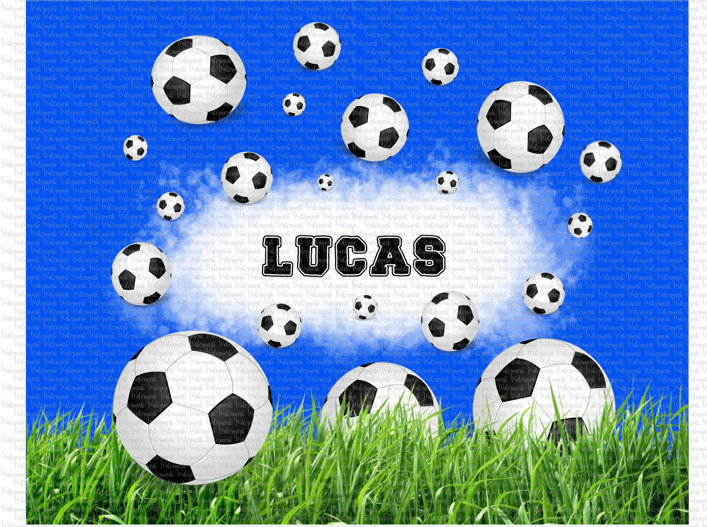 Blue Soccer Team Name Tumbler 20 Oz Skinny Tumbler Sublimation Design ...