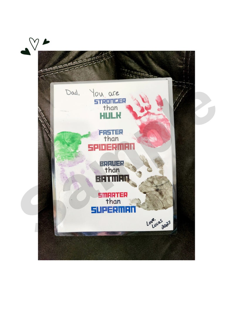 Fathers Day Printable, Superhero Printable Father's Day Handprint ...