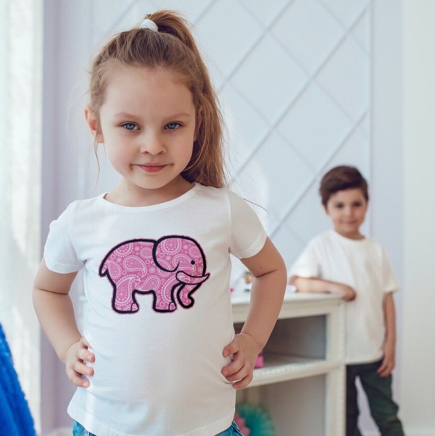 Pink Paisley Elephant Screen Print for Heat Press Design - Ready to ...