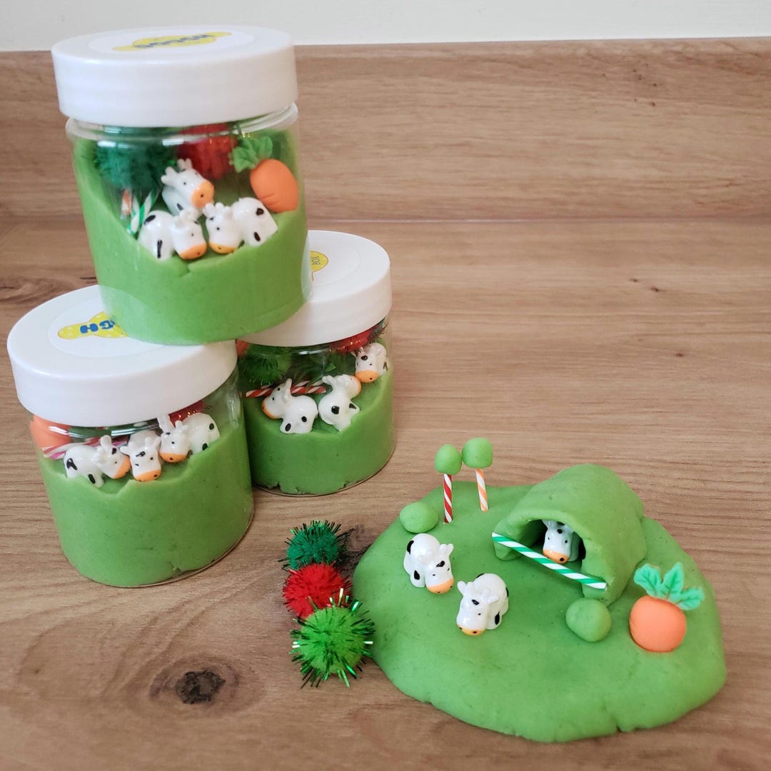 Farming Sensory Playdough Pot - Etsy UK