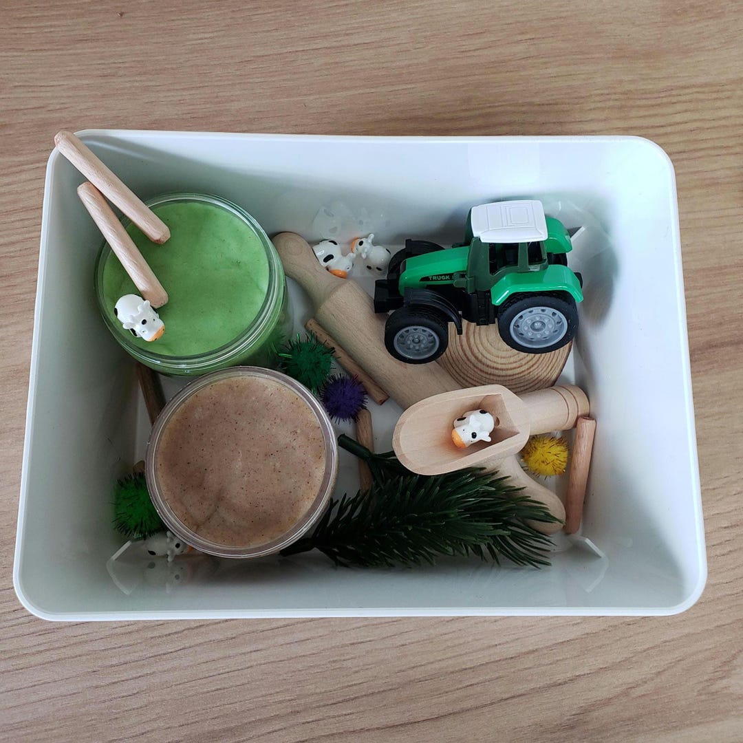Farming Cow Themed Sensory Play Dough Kit - Etsy