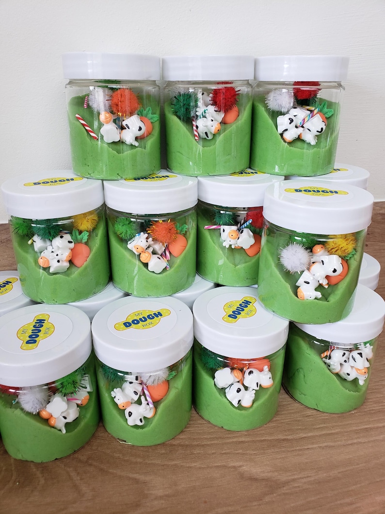Farming Sensory Playdough Pot - Etsy