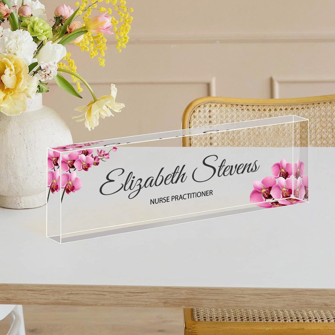 Custom Desk Sign, Office Decor, Executive Gift, Professional Name Plate ...