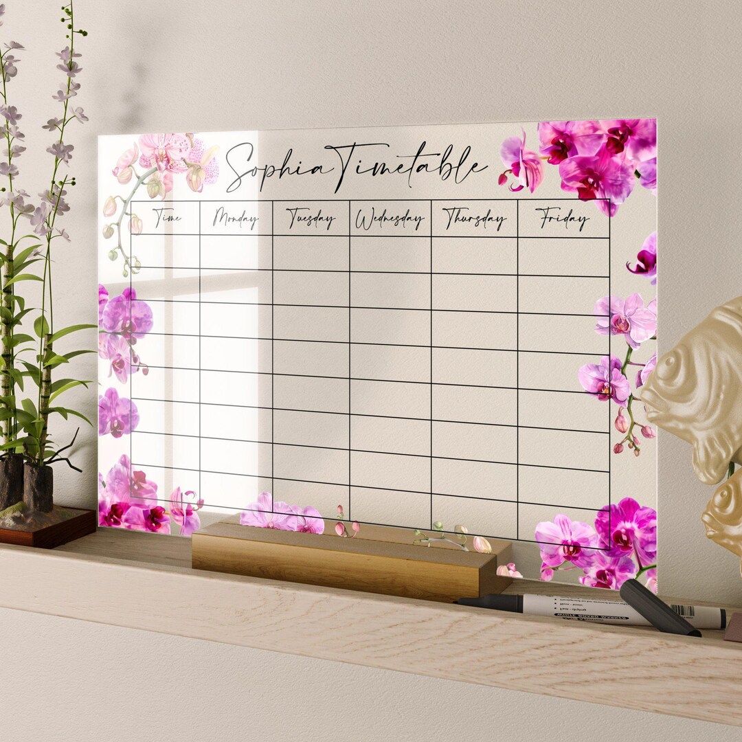 Reusable Pastel Wall Planner A4 Recycled Acrylic Dry Erase Weekly ...