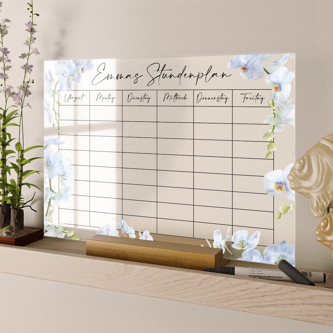 Personalized Acrylic Family Calendar Dry Erase Board for Family ...