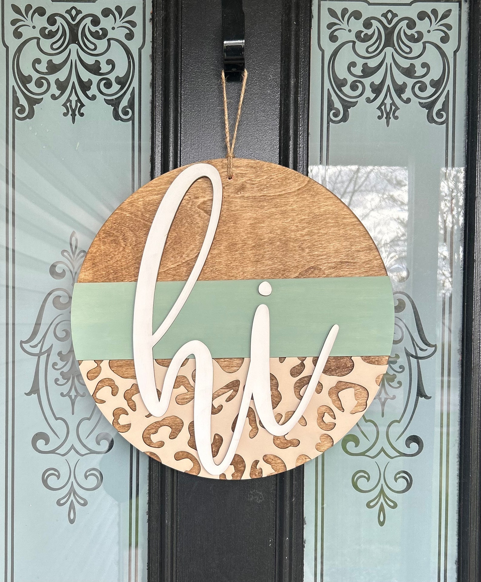 Hi Cheetah Wooden Door Sign - Etsy