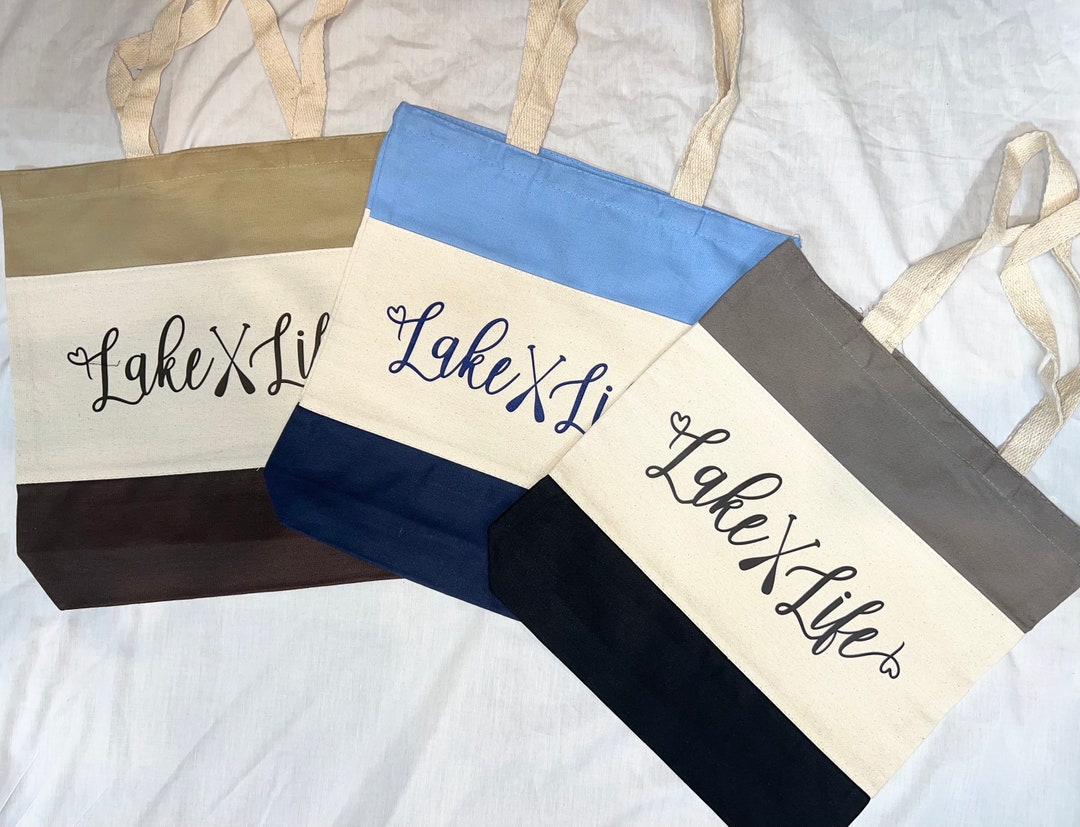 Three Tone Lake Life Tote Bag - Etsy