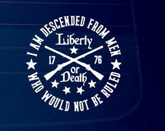 Liberty or Death Decal - Etsy