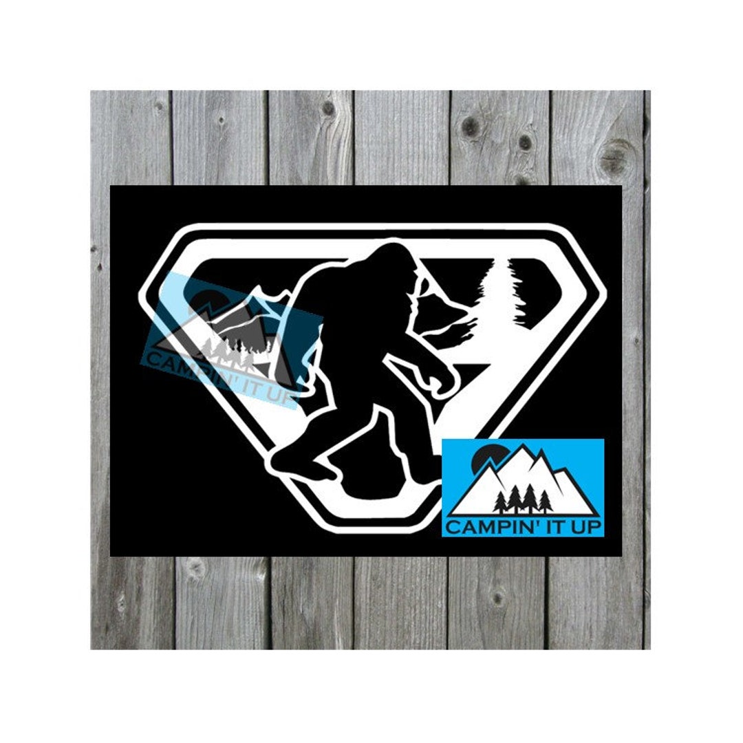 Sasquatch Badge/emblem Sticker - 5" Die Cut Vinyl Sticker, Sasquatch ...
