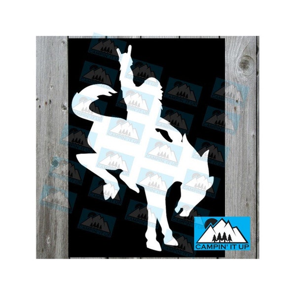Sasquatch Riding a Bronco Sticker - Etsy