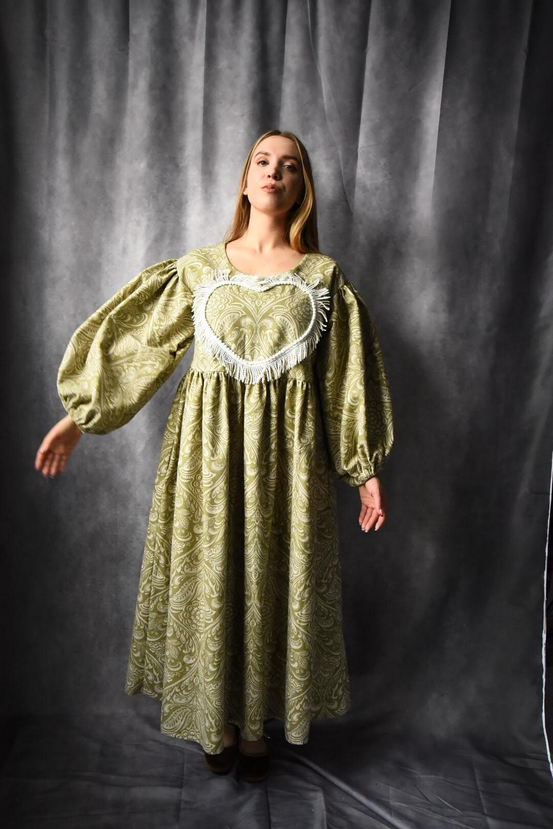 Cottagecore Floral Dress – Handmade Romantic Dress – Vintage Inspired ...