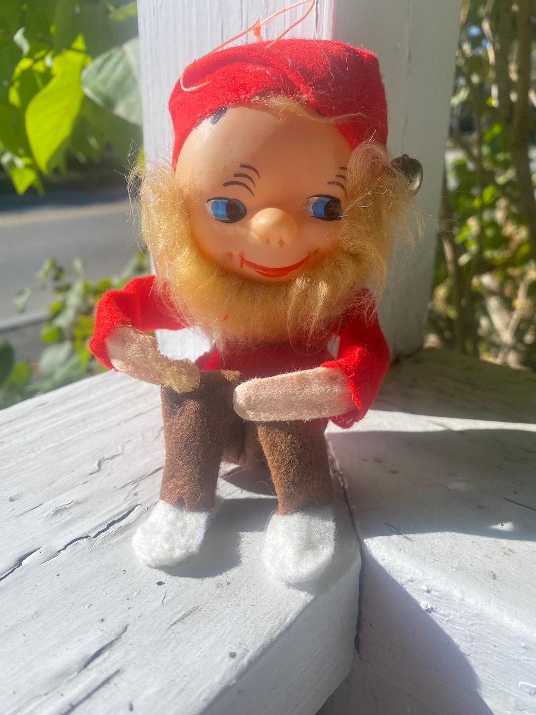 Vintage Knee Hugging Elf With Beard - Etsy