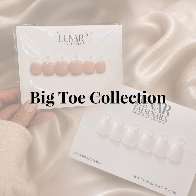 Big Toe Collection Press on Nails, Luxe Gel, Reusable False Nails ...