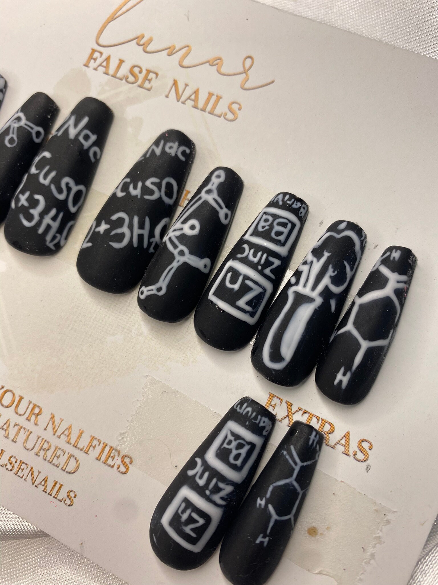 Luxe Science Chemistry False Gel Nails Science Press on - Etsy