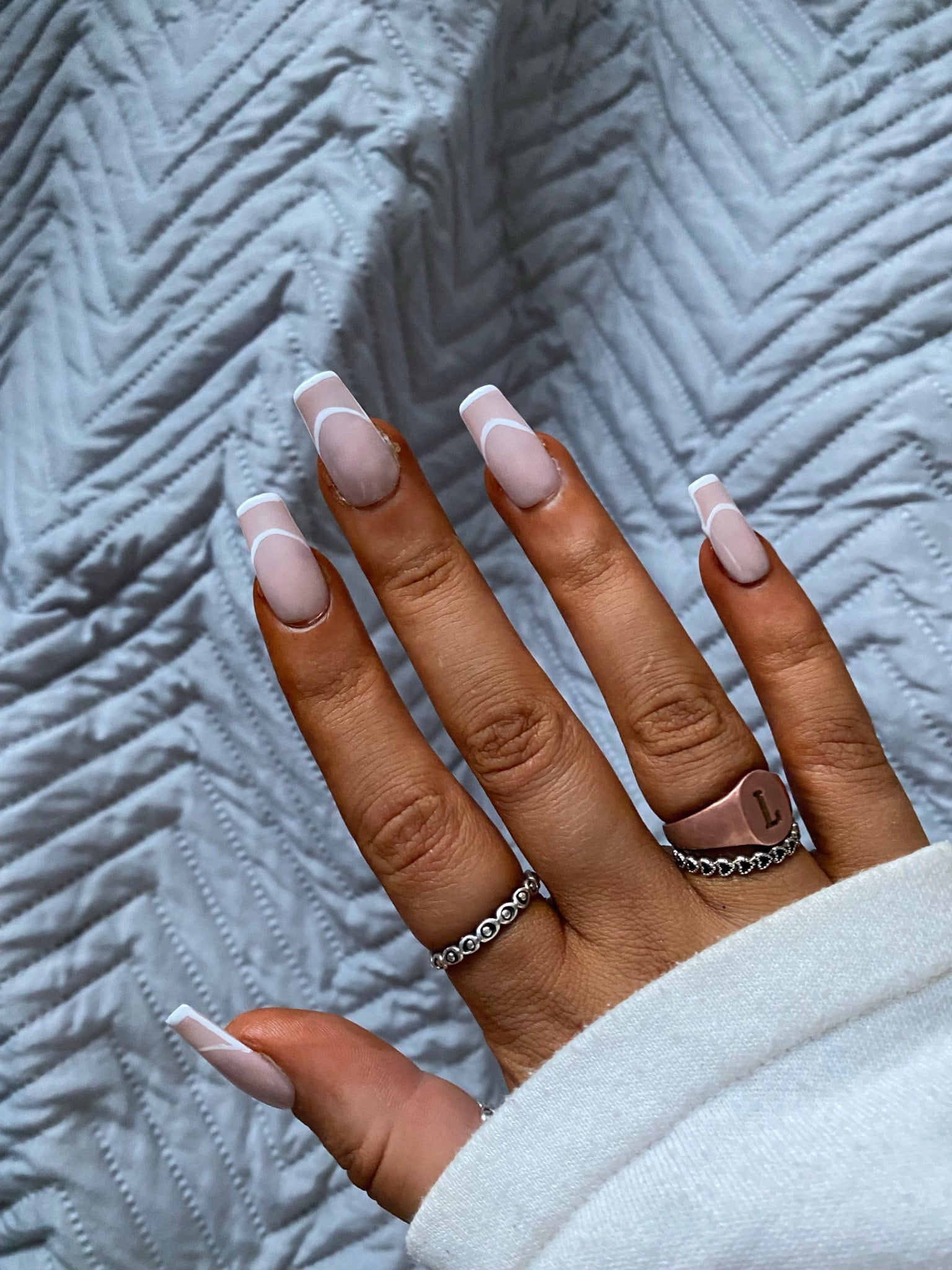 Luxe Outline French Tip Press on Nails: Custom Gel False Nails - Etsy UK