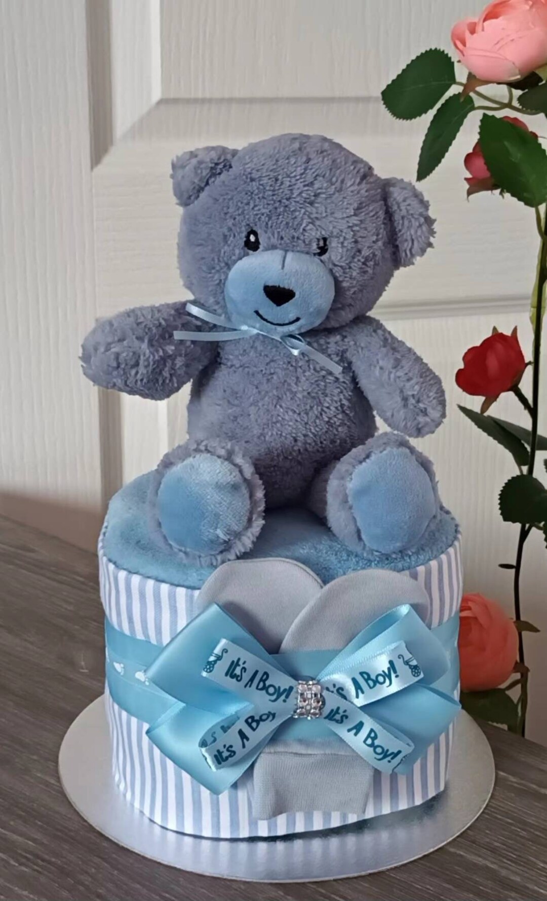 Baby Boy Mini Nappy Cake Adorable Baby Shower Gift Newborn - Etsy