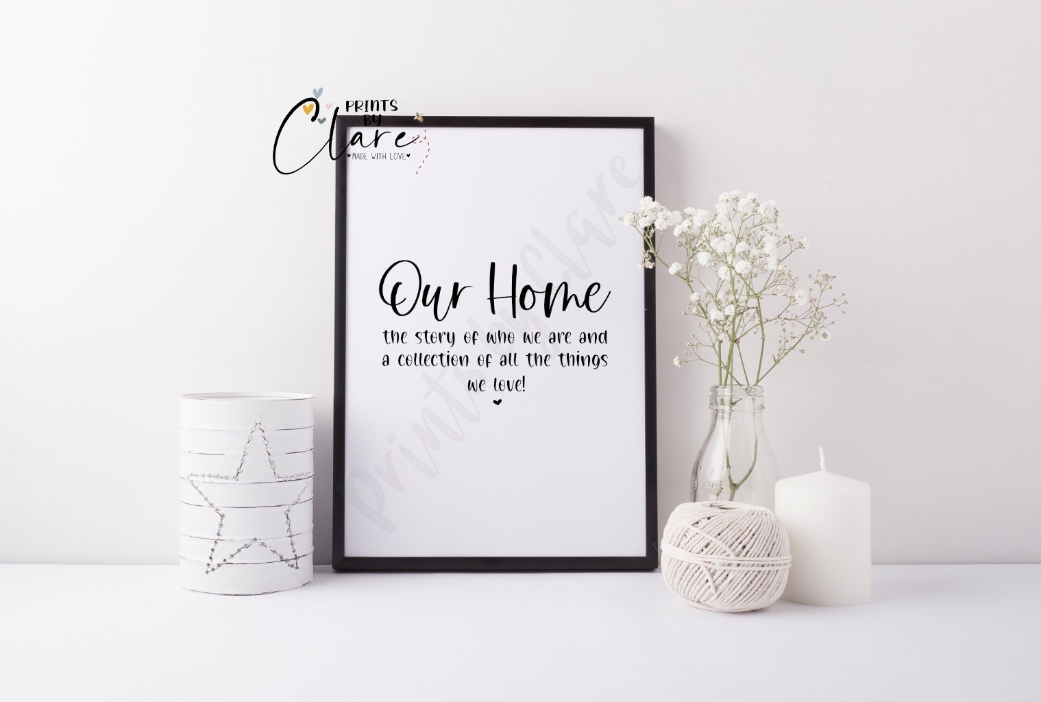 Our Home Print Home Decor Hallway Decor Family Love | Etsy