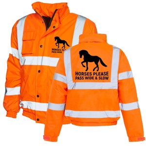 Reflective Jacket, Police Horse Visibility Site Jacket, Equestrian Hard ...