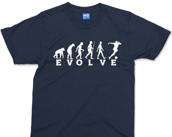 Soccer Shirt Fun Evolution of Man Style Tee Minimalist - Etsy