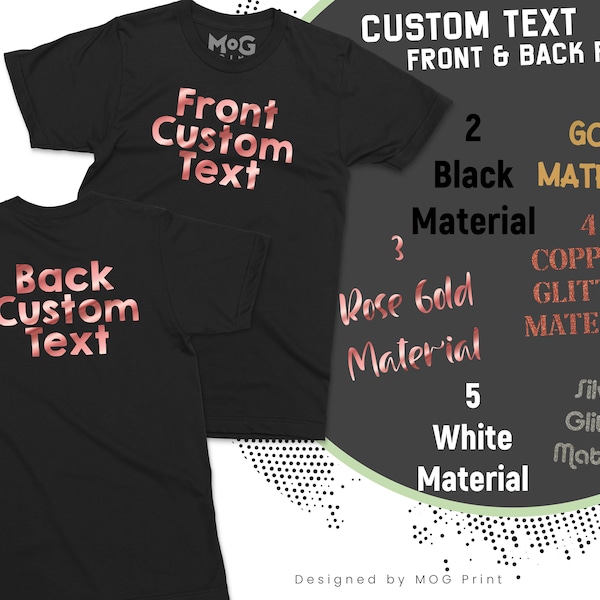 Custom Tshirt Front and Back - Etsy