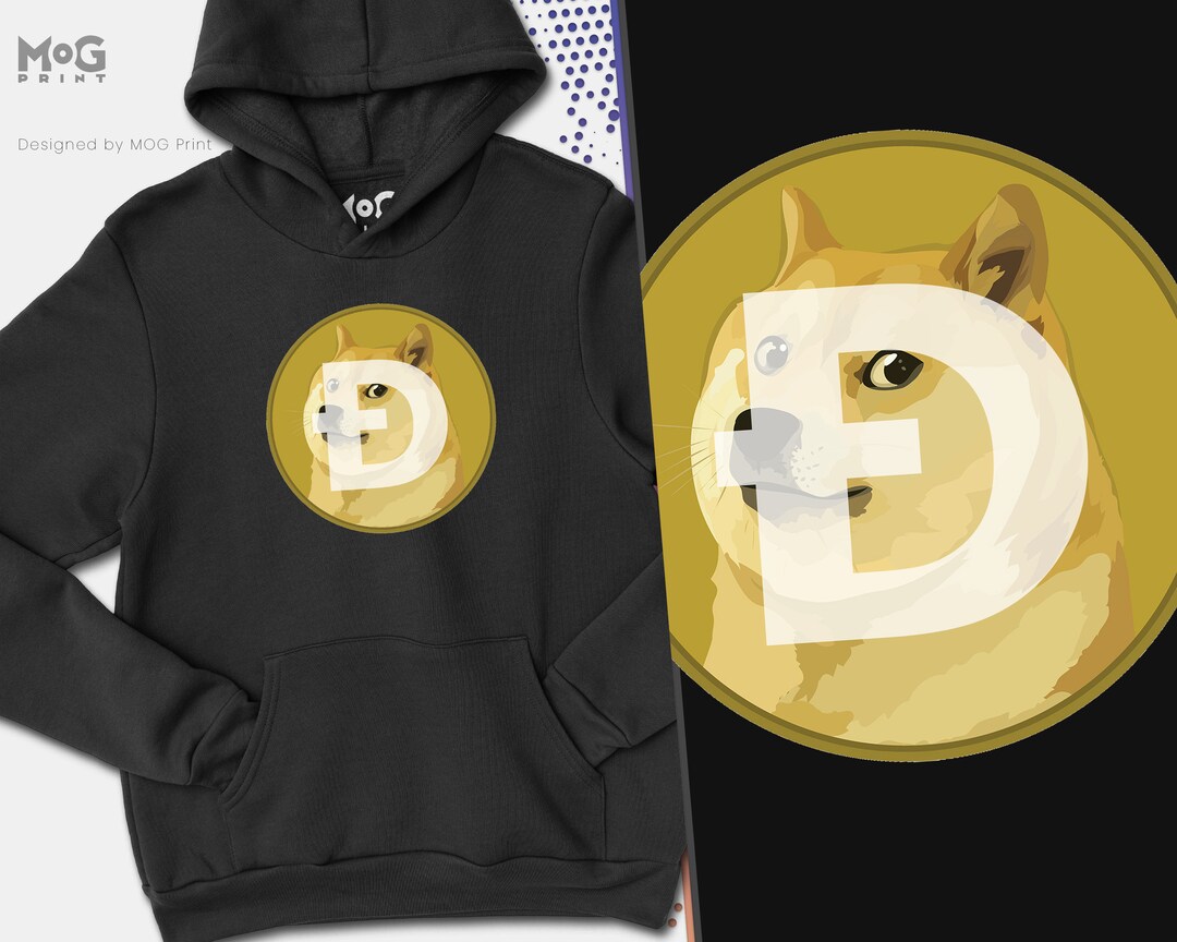 Dogecoin Logo Hoodie | DOGE Funny Cryptocurrency Meme Coin | Just Hodl ...