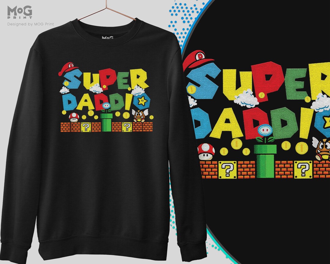 Super Daddio Sweat Top Dad Funny Fathers Day Christmas Gaming Dads ...