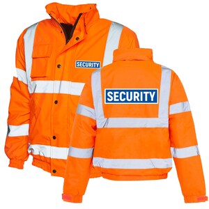 SECURITY JACKET High Visibility Private Security Fleece Bomber Jacket ...