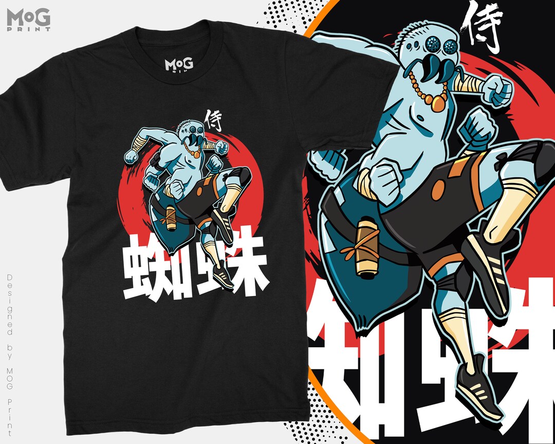 Japanese Kanji Mutant Spider Avatar Manga Hybrid T-shirt Anime Artwork ...