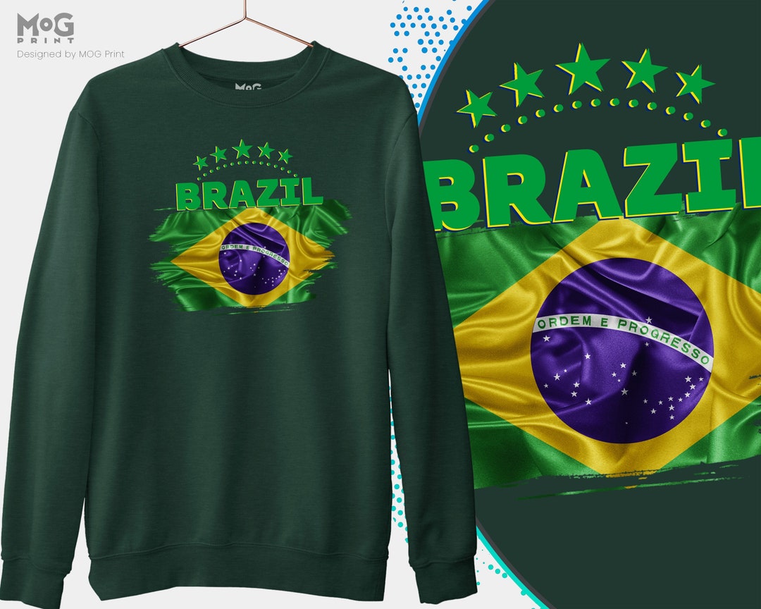 Brazil Jumper Brazilian Flag Tour Travel Gift Brasilia Football Shirts ...