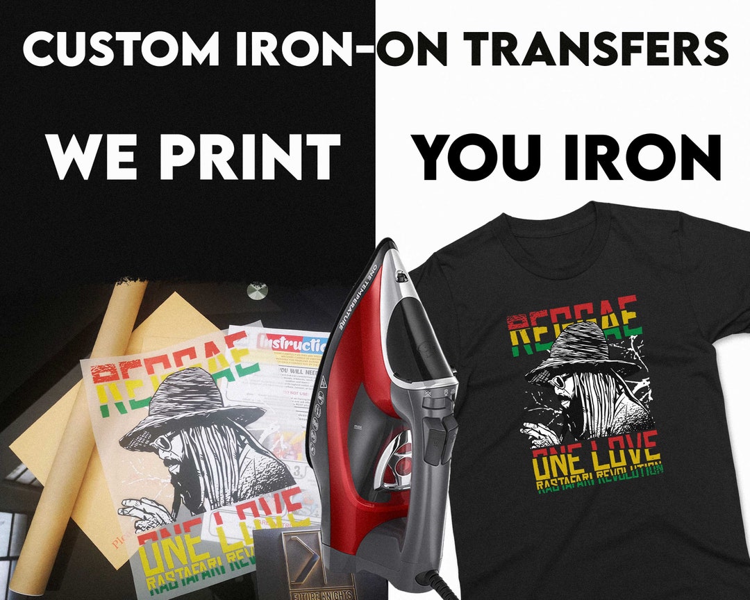 Custom Iron on Full Colour Vinyl Transfers T-shirt Printing Ready to ...