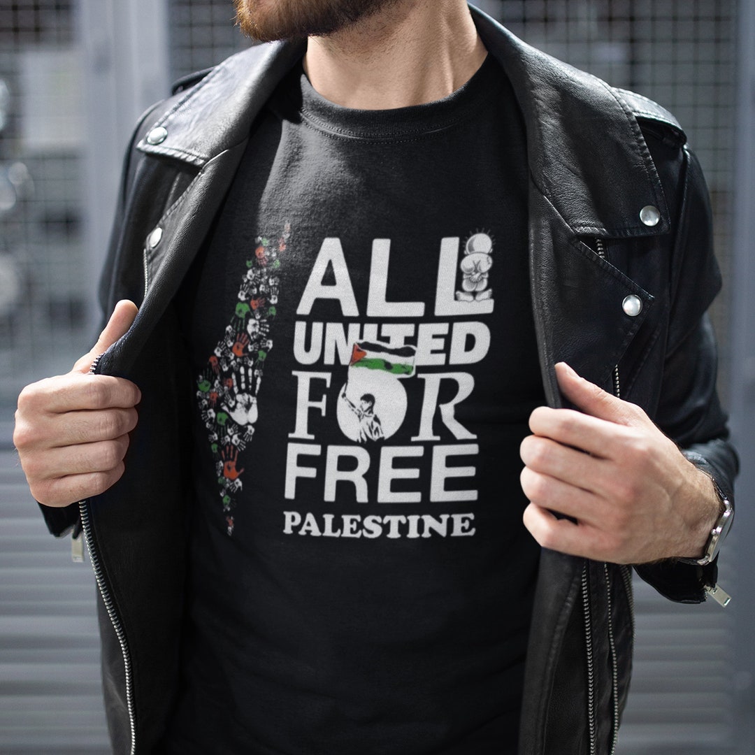 All United for Free Palestine Unity Solidarity Graphic Art T-shirt ...