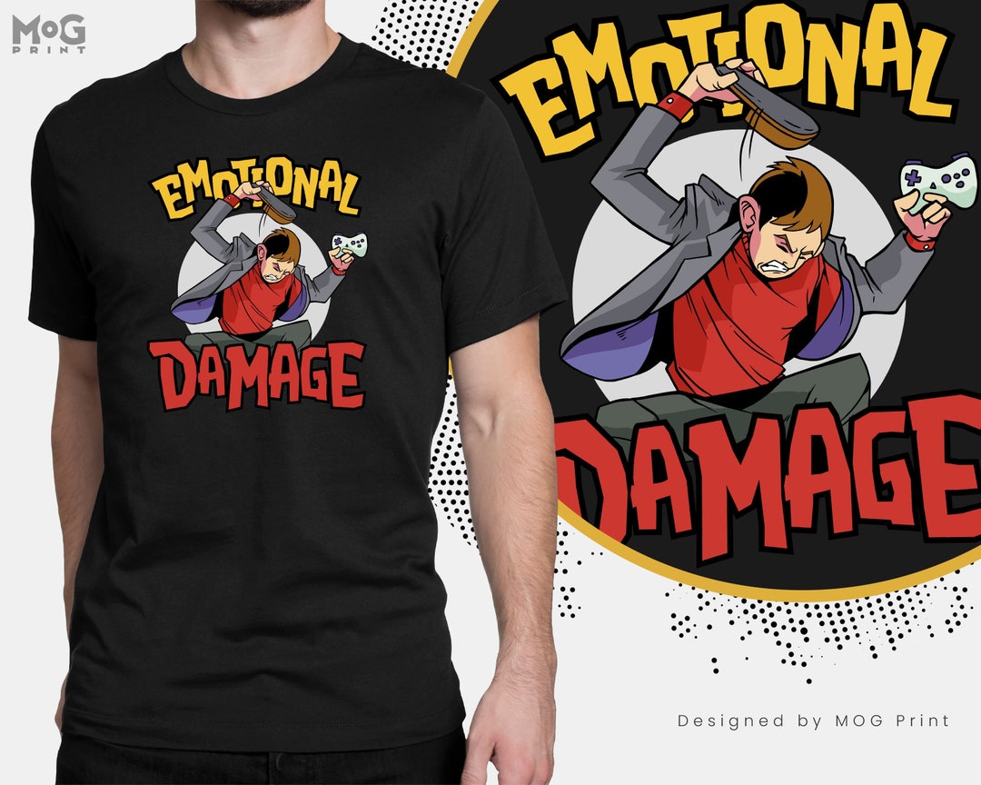 Emotional Damage Funny Gamer Rage T-shirt Boys Gamer Gift - Etsy