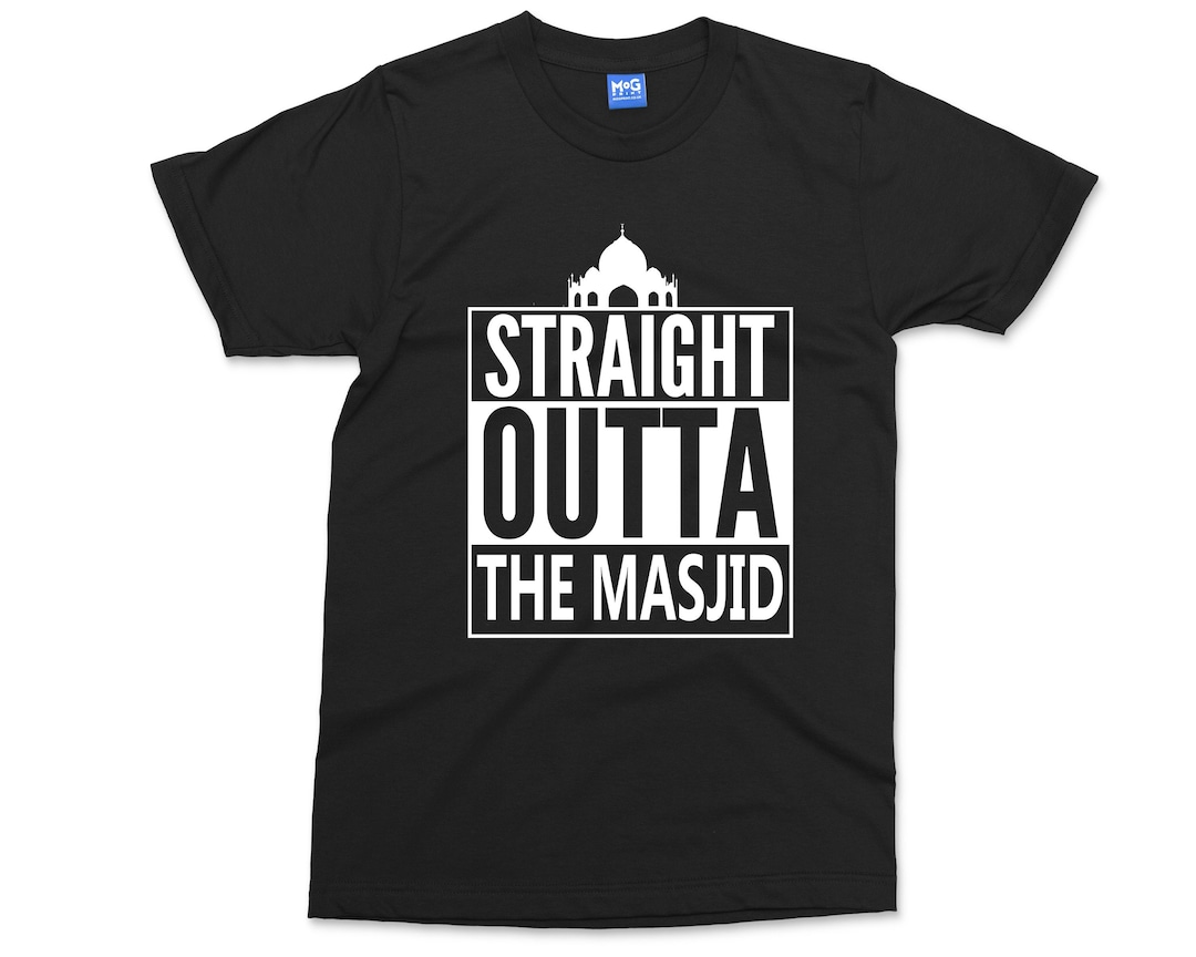 Straight Outta the Masjid T-shirt Funny Islamic Gift Children's Islamic ...