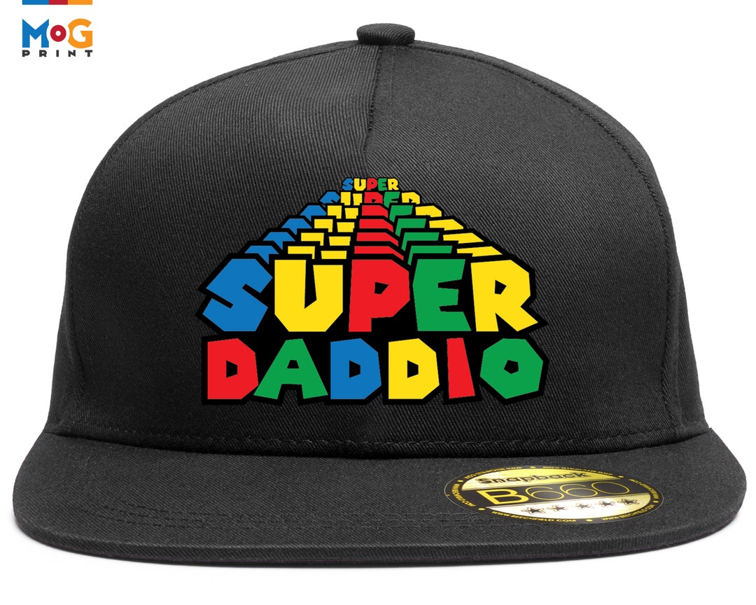 Super Daddio Snapback Hat, Funny Gamer Dad Cap, Super Game Hat, Retro ...