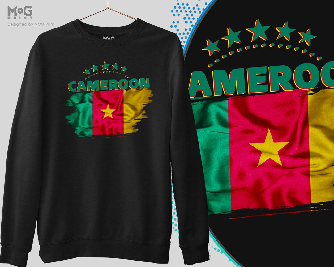 Cameroon Flag Football Sweatshirt, National Team Patriotic Jumper ...