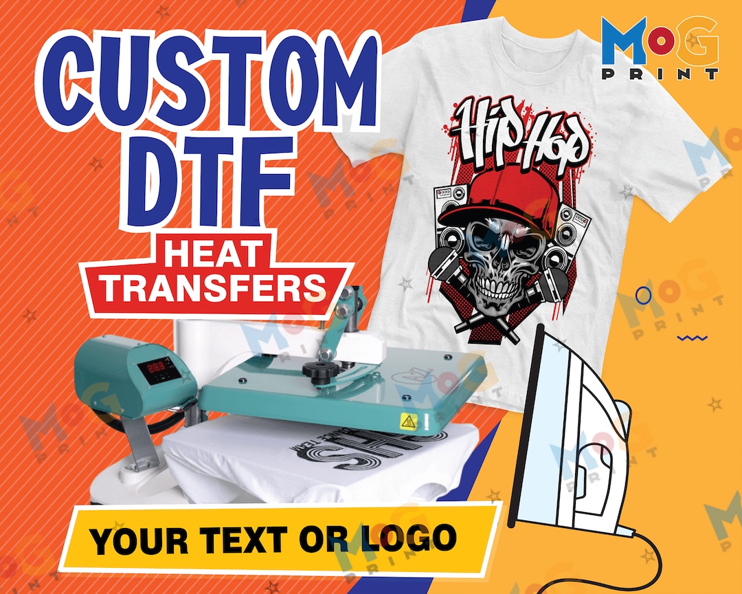 Custom DTF Heat Transfers, Ready to Press Heat Transfer, DIY Heat Stickers, Ready to Apply Your ...