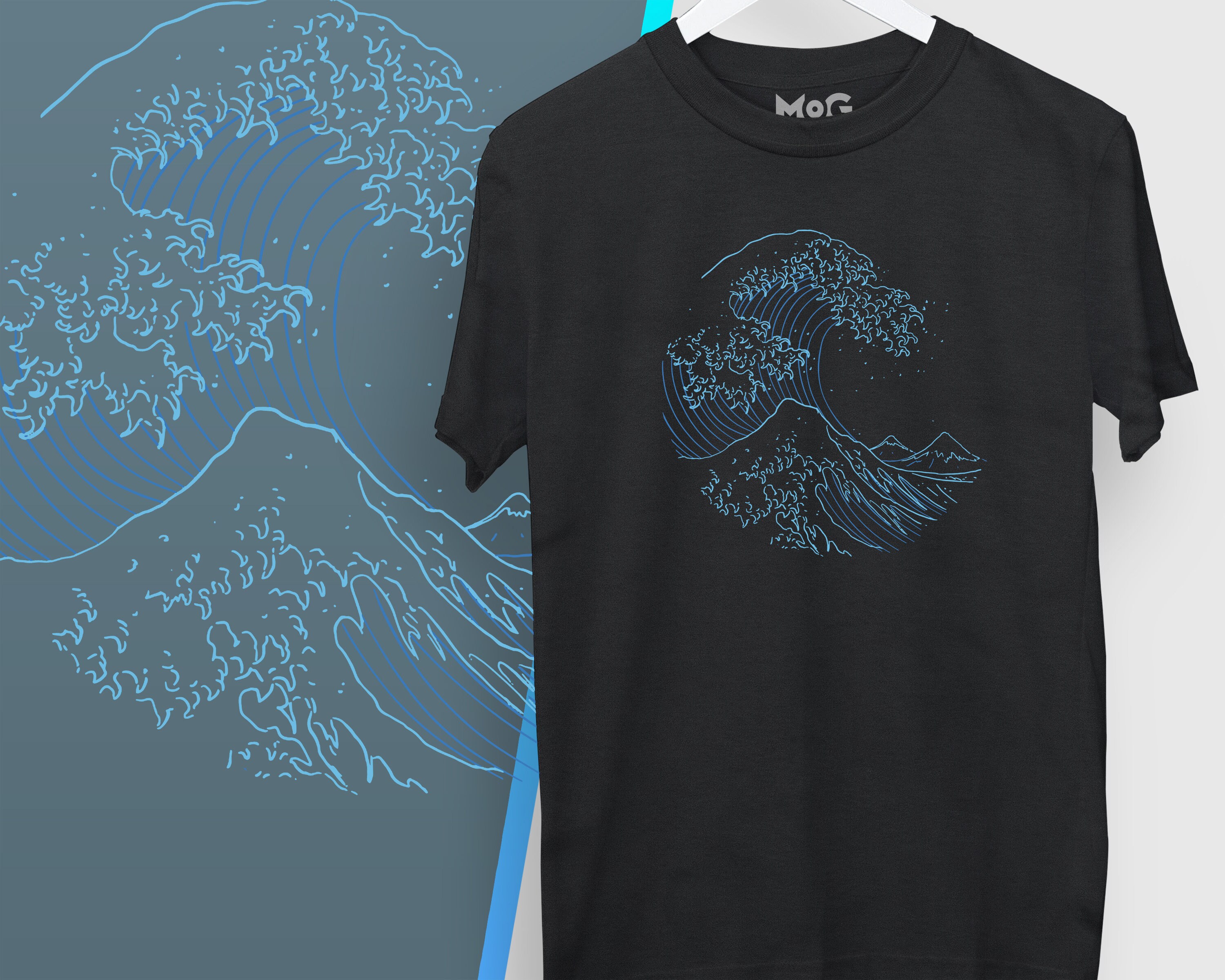 Japanese Hokusai the Great Wave Women and Mens T-shirts - Etsy
