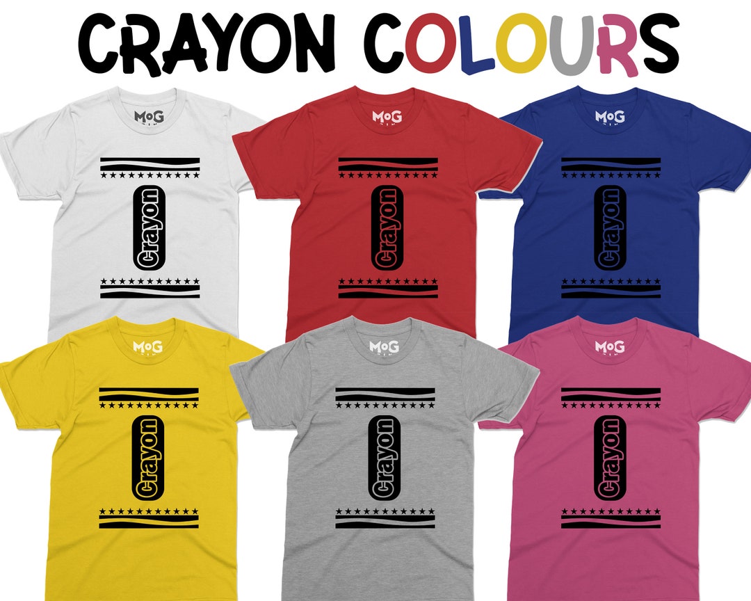 Crayon T-shirt World Book Day Costume Fancy Dress Tee New Kids Book Day ...