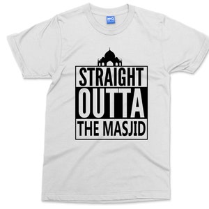Straight Outta the Masjid T-shirt Funny Islamic Gift Children's Islamic ...