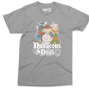 Dungeons and Dogs T-shirt Dnd Gaming Geek Gift D20 Puppy Lovers Tshirt ...