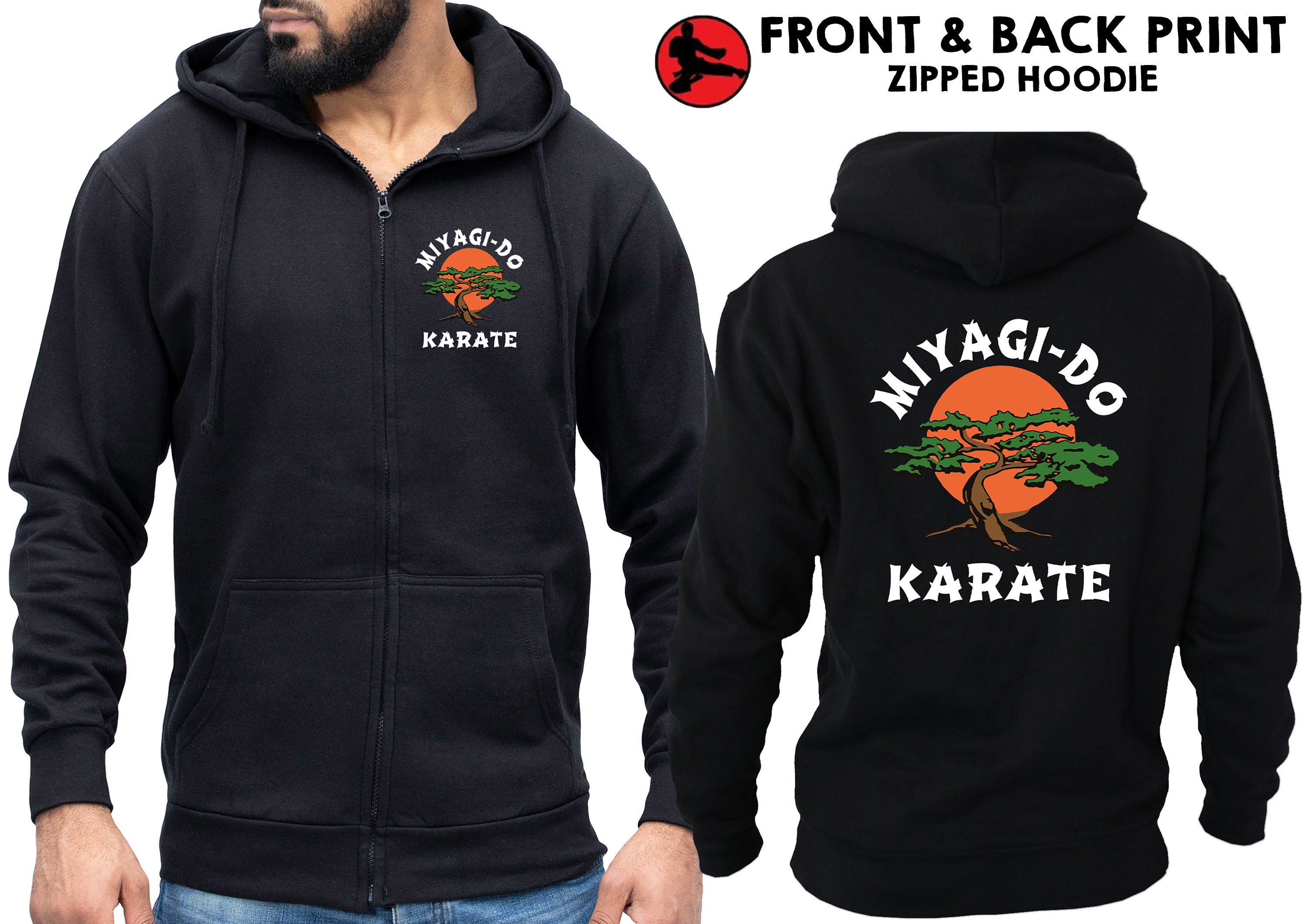 Miyagi-do Karate Zip Hoodie Cobra Kai Inspired Hoody Cobra - Etsy UK