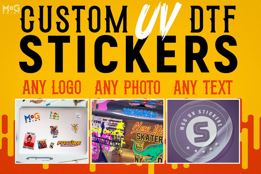 Customised Image 3D UV Sticker DTF, Acrylic Any Name Image Logo ...