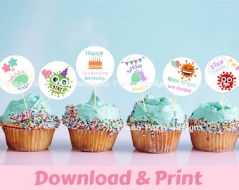 Editable Cake Toppers, Leaf Printable Cake Topper Template, Instant ...