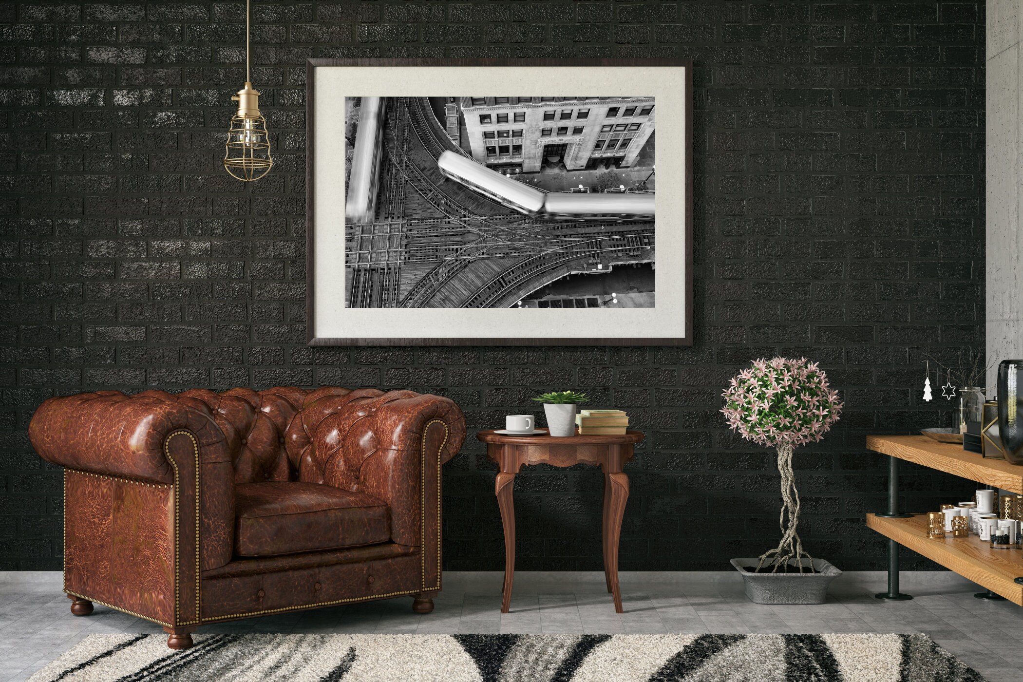 Chicago El Trains From Above - Wall Art, Chicago Skyline, Printable ...