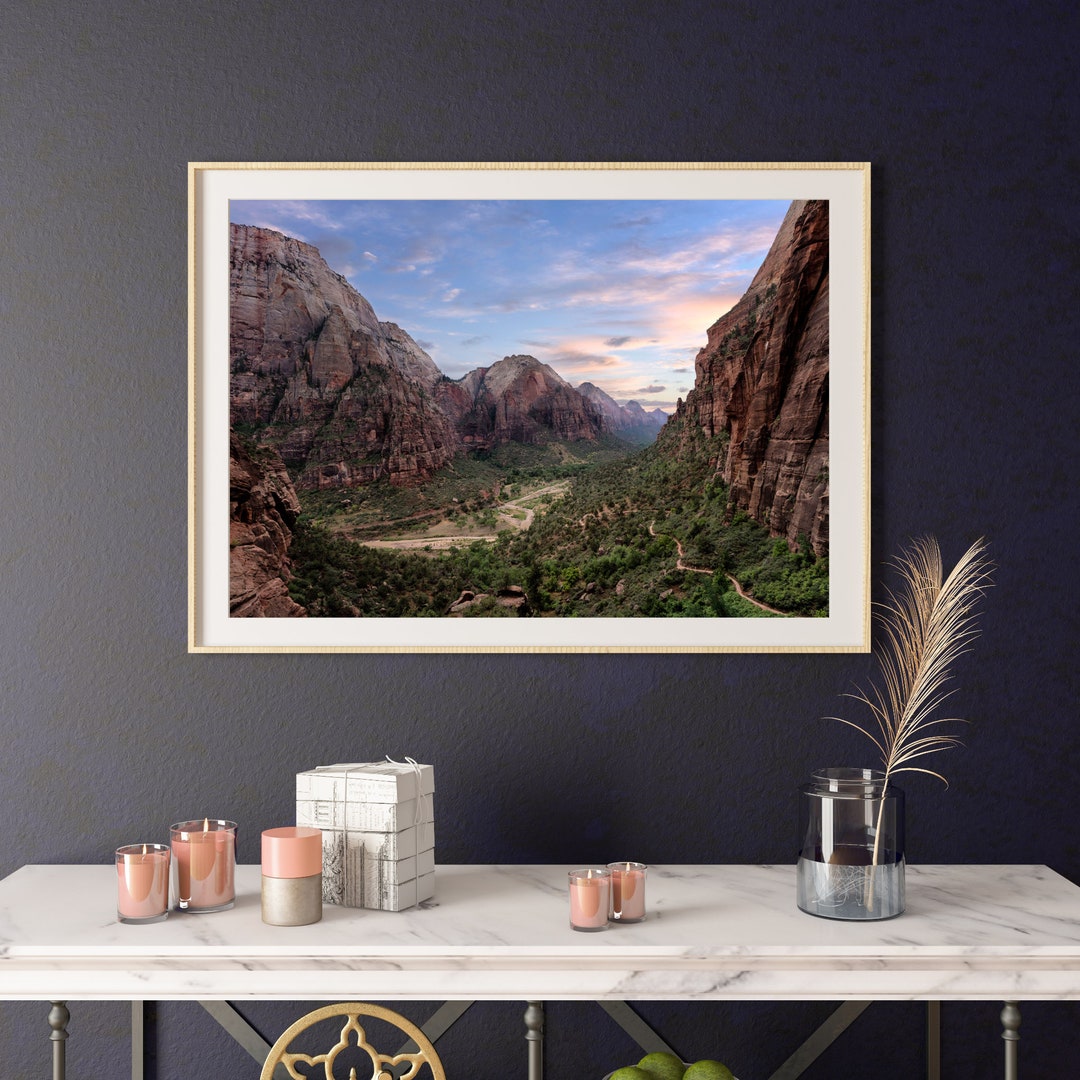 Angels Landing Hike | Zion National Park, Color Print, Wall Art Decor ...