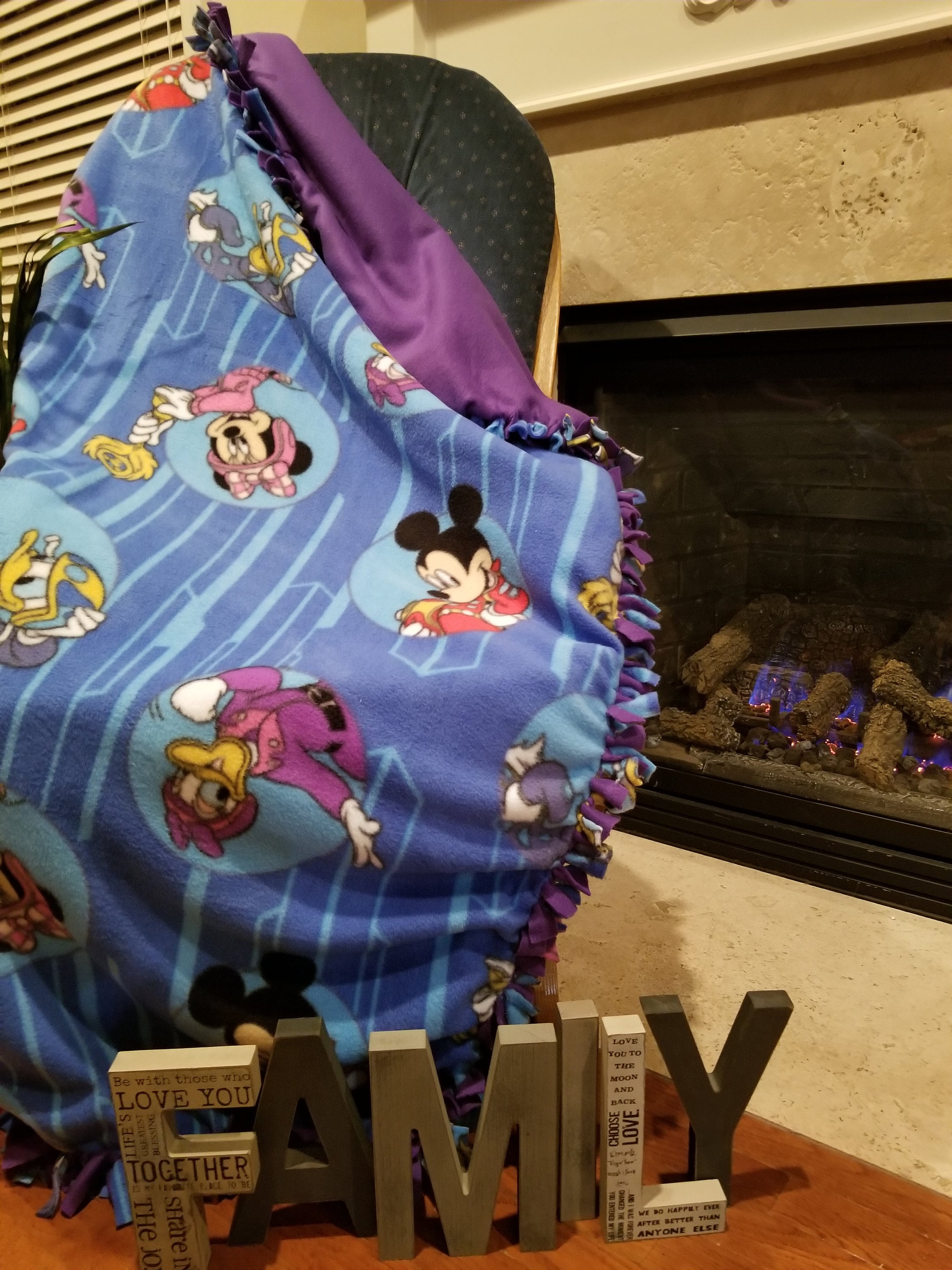 Disney Characters Embroidered Personalized Tie Blanket - Etsy