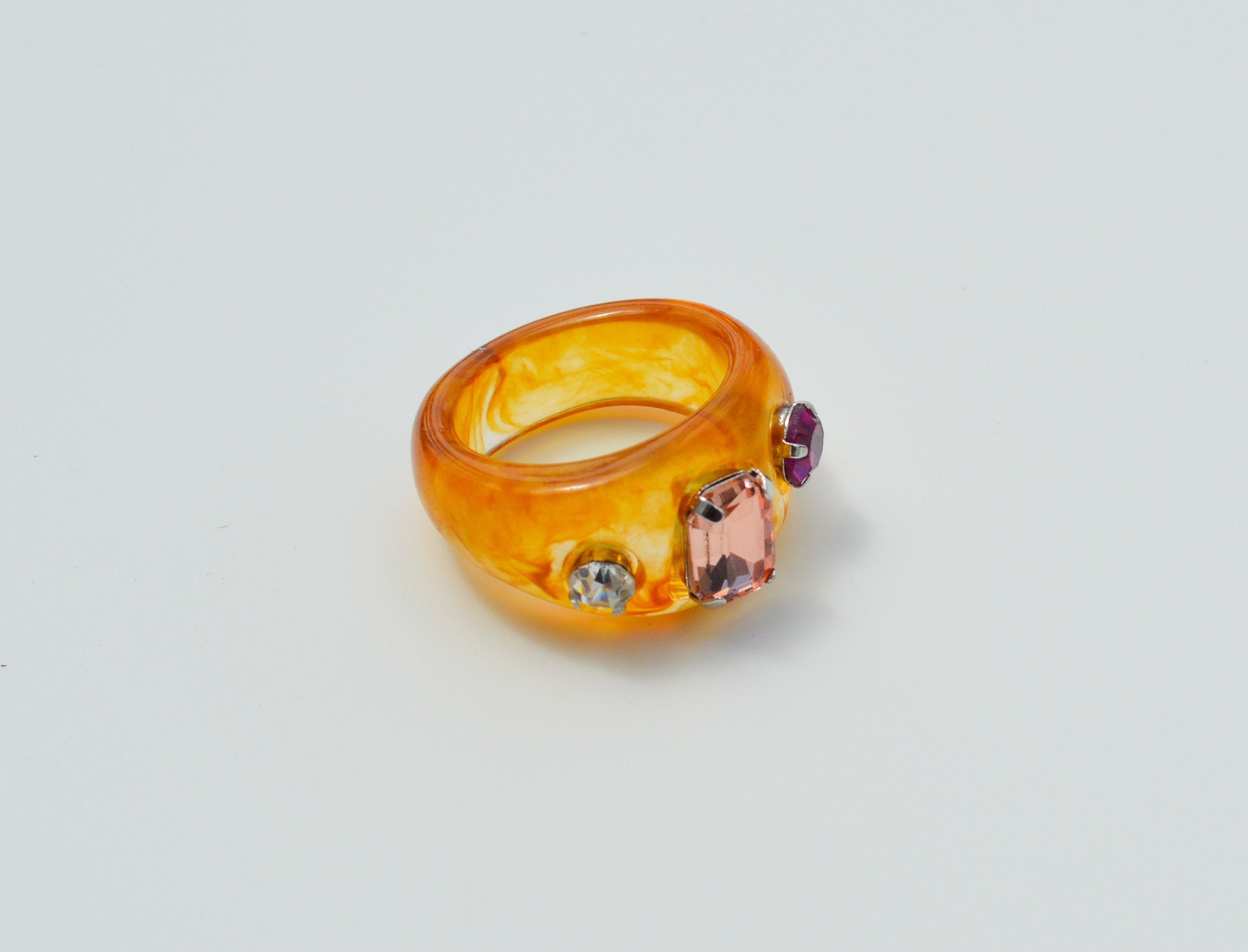 Chunky Colourful Resin Rings - Etsy UK